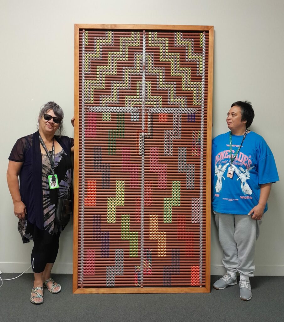 Pou Tangata: a tukutuku panel celebrating unity and connection - Pathways