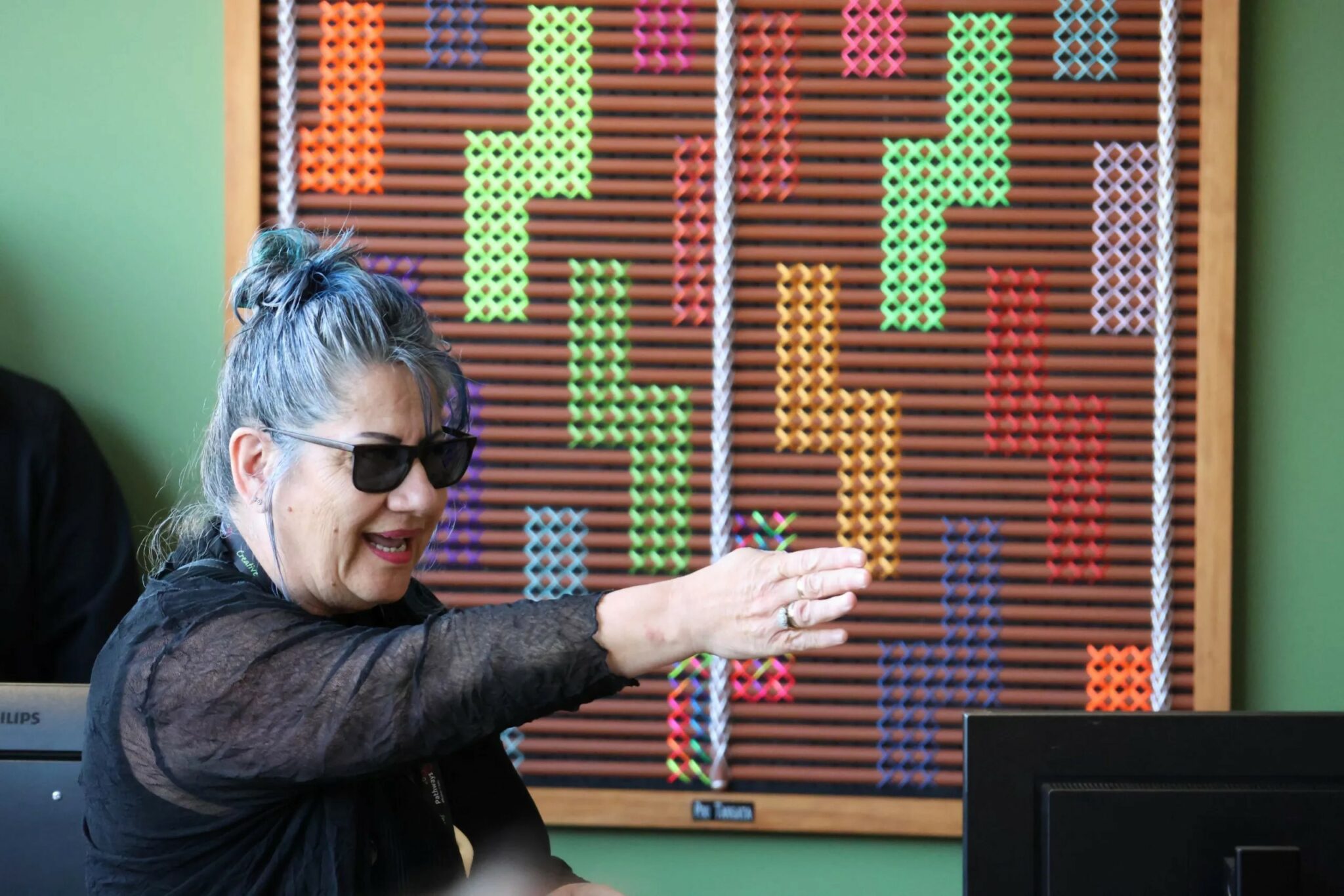 Pou Tangata: a tukutuku panel celebrating unity and connection - Pathways